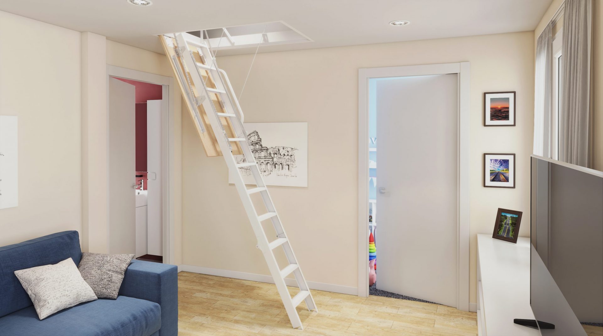 Escalera Metálica para Altillos RINTAR MODELO L2 | Escaleras Mil